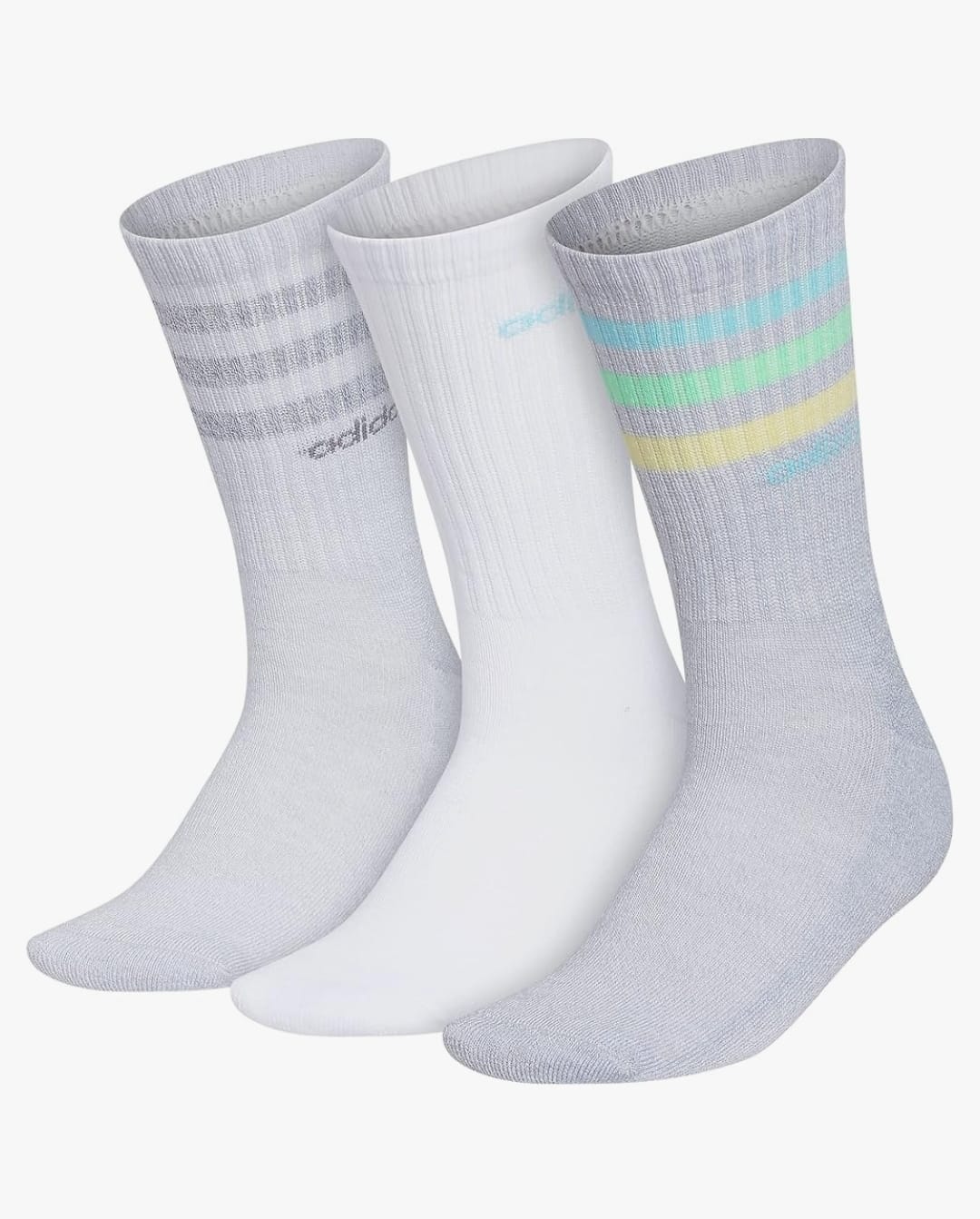 Adidas Women's 3-stripe Crew Socks Classic (3-pair) – Chameleon vintage